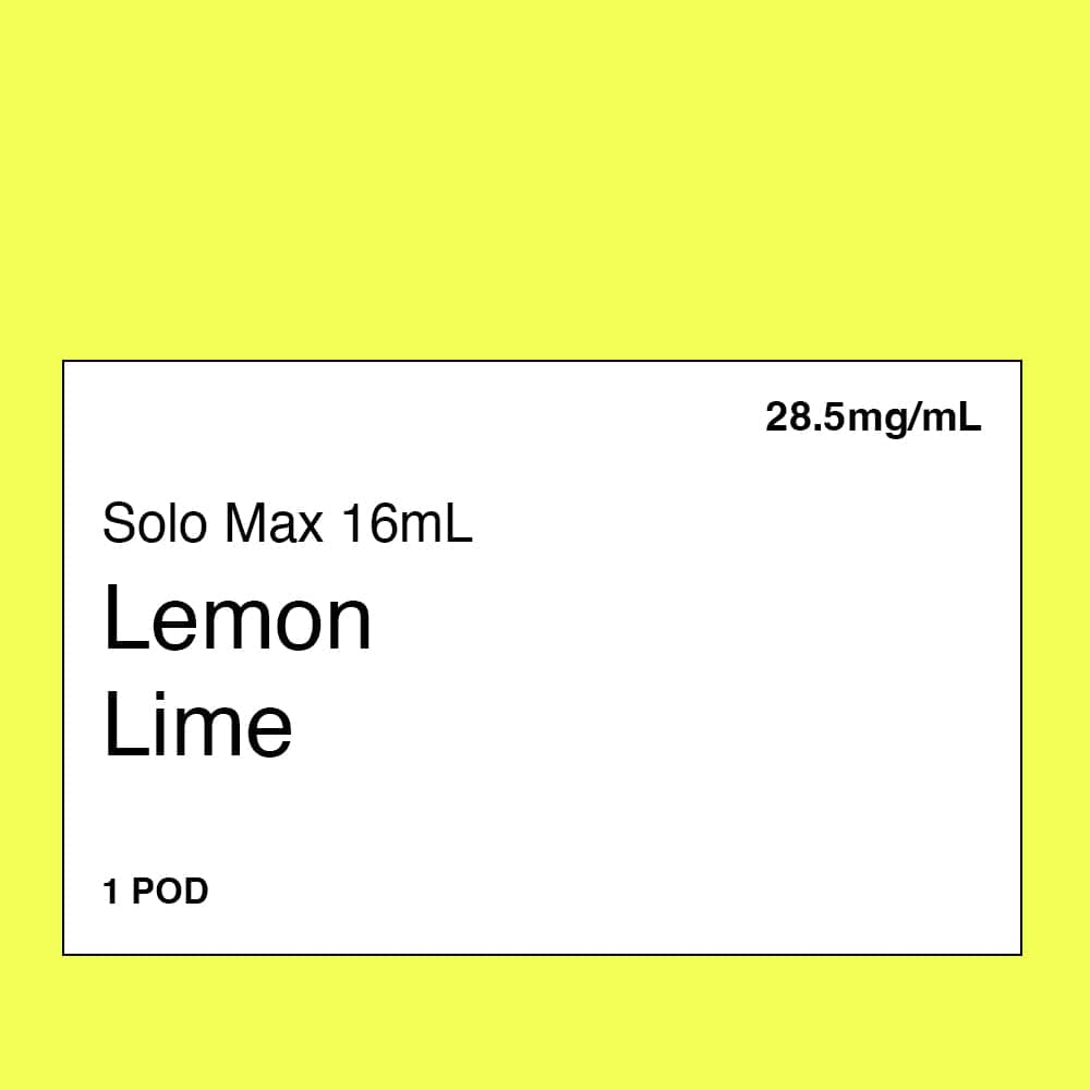 Solo MAX 16mL Pod Lemon Lime| Vape Merchant